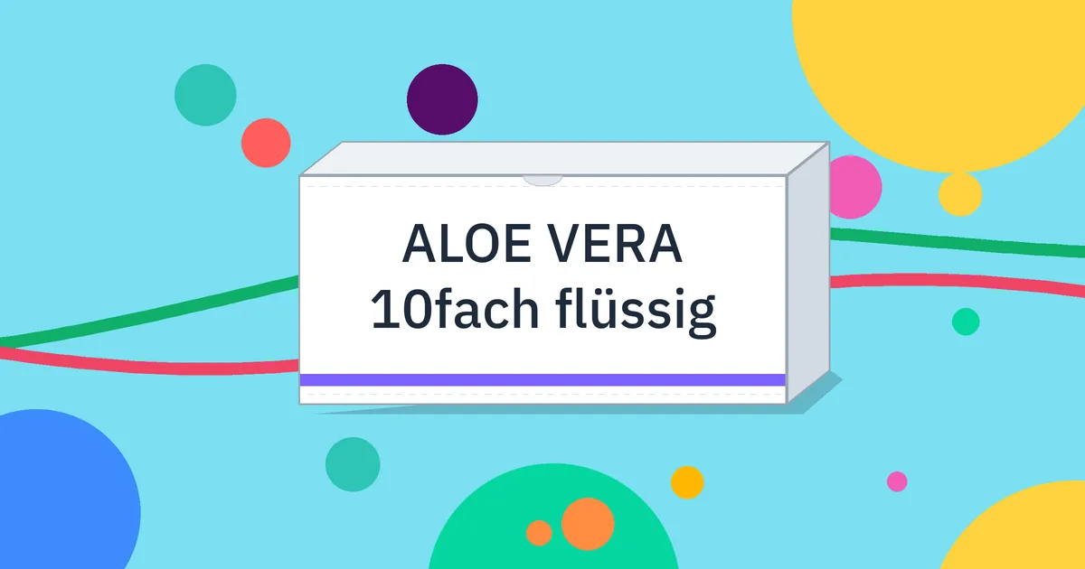 Symbolbild: Packung mit der Aufschrift ALOE VERA 10fach flüssig (PZN 06838201) – Verfügbarkeit und Bezug in Apotheken in Frankfurt am Main