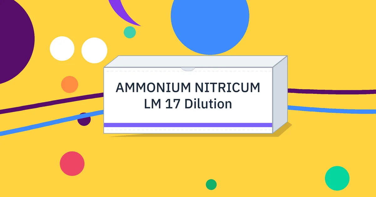 Symbolbild: Packung mit der Aufschrift AMMONIUM NITRICUM LM 17 Dilution (PZN 13321869) – Verfügbarkeit und Bezug in Apotheken in Frankfurt am Main
