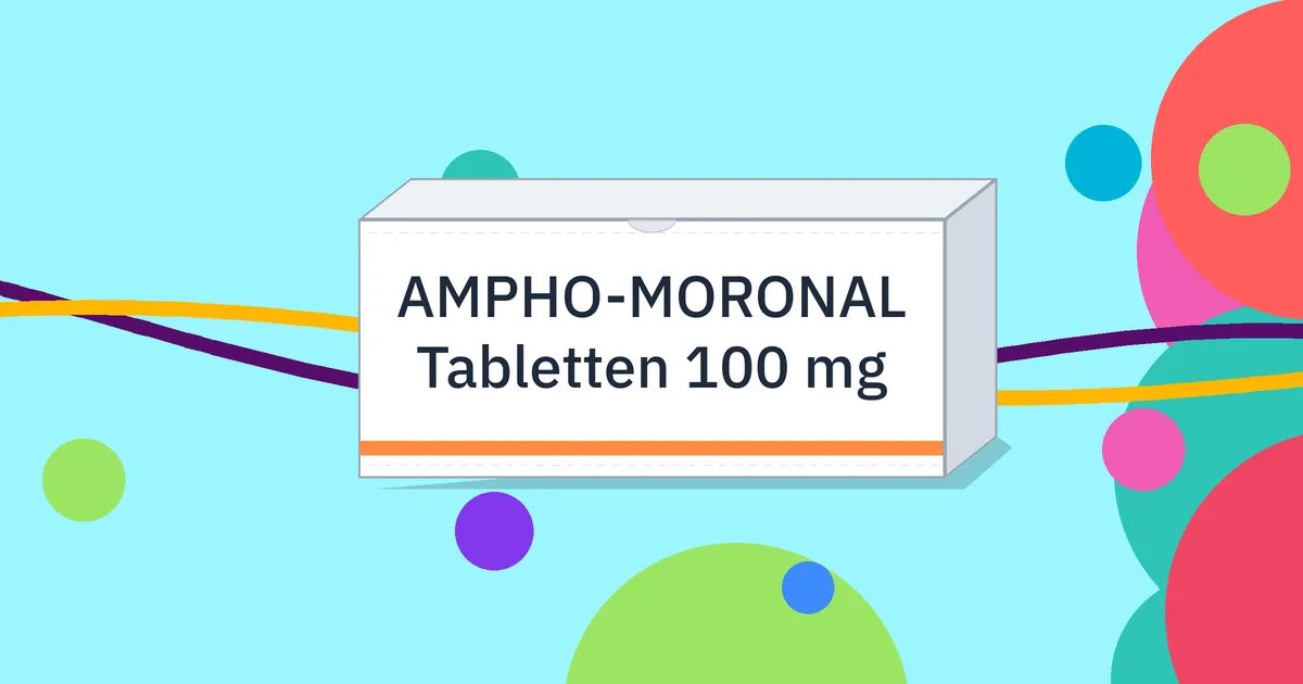 Symbolbild: Packung mit der Aufschrift AMPHO-MORONAL Tabletten 100 mg (PZN 07767791) – Verfügbarkeit und Bezug in Apotheken in Frankfurt am Main