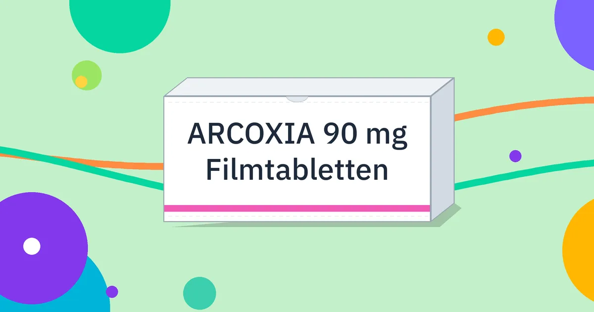 Symbolbild: Packung mit der Aufschrift ARCOXIA 90 mg Filmtabletten (PZN 05128041) – Verfügbarkeit und Bezug in Apotheken in Frankfurt am Main