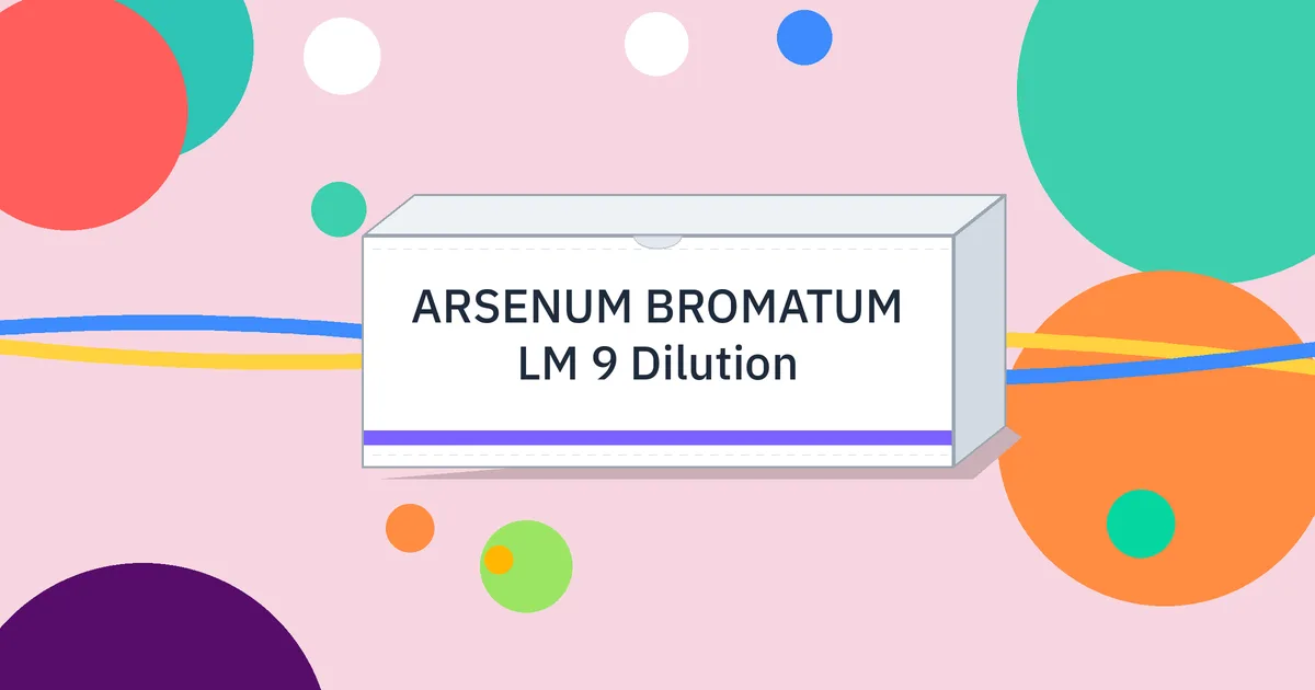 Symbolbild: Packung mit der Aufschrift ARSENUM BROMATUM LM 9 Dilution (PZN 12771286) – Verfügbarkeit und Bezug in Apotheken in Frankfurt am Main