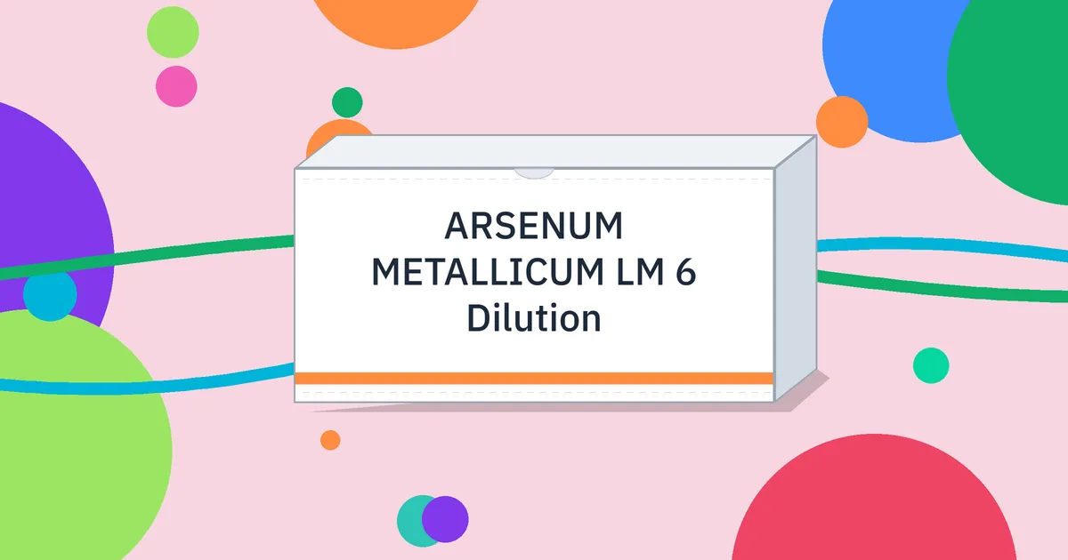 Symbolbild: Packung mit der Aufschrift ARSENUM METALLICUM LM 6 Dilution (PZN 12779247) – Verfügbarkeit und Bezug in Apotheken in Frankfurt am Main