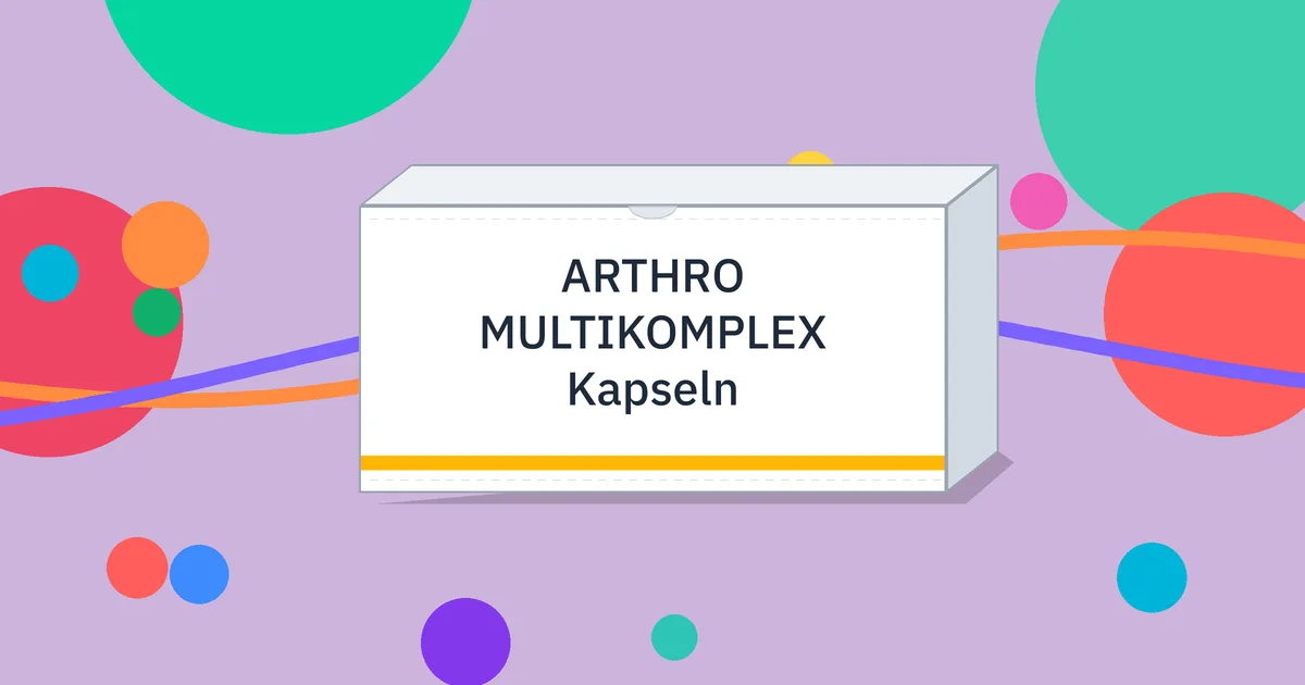 Symbolbild: Packung mit der Aufschrift ARTHRO MULTIKOMPLEX Kapseln (PZN 20393616) – Verfügbarkeit und Bezug in Apotheken in Frankfurt am Main