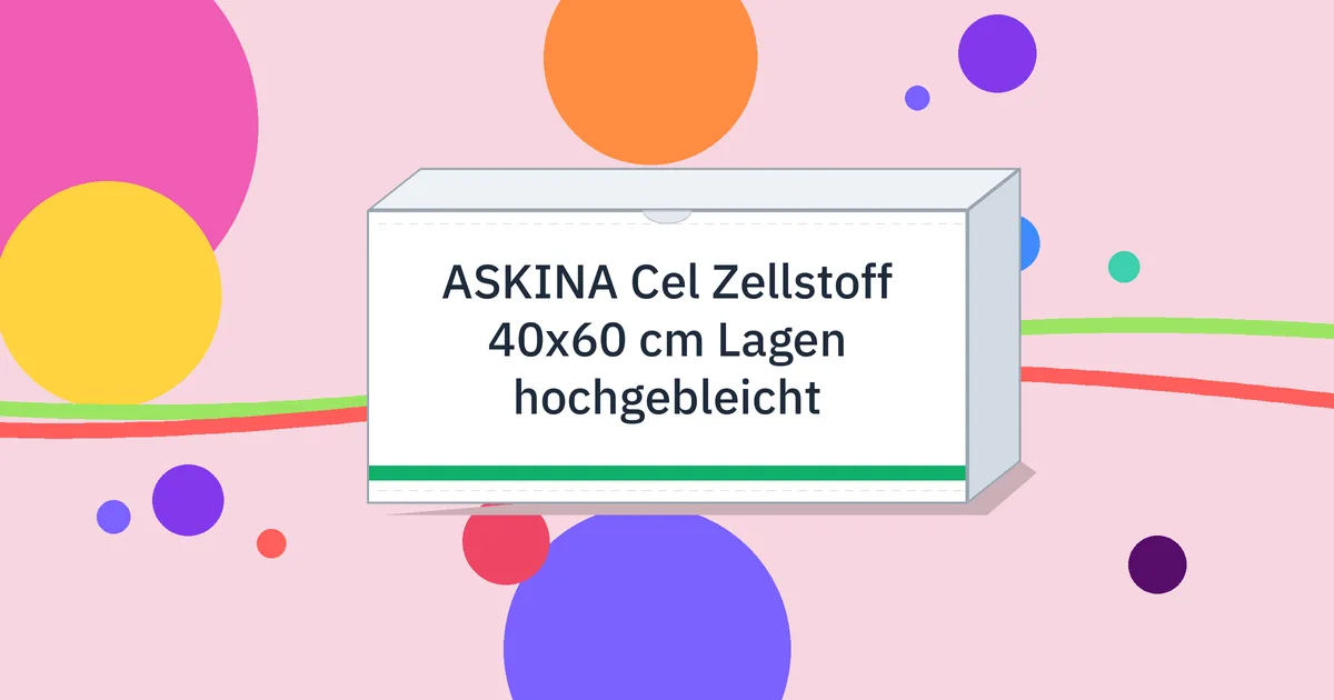 Symbolbild: Packung mit der Aufschrift ASKINA Cel Zellstoff 40x60 cm Lagen hochgebleicht (PZN 15734682) – Verfügbarkeit und Bezug in Apotheken in Frankfurt am Main