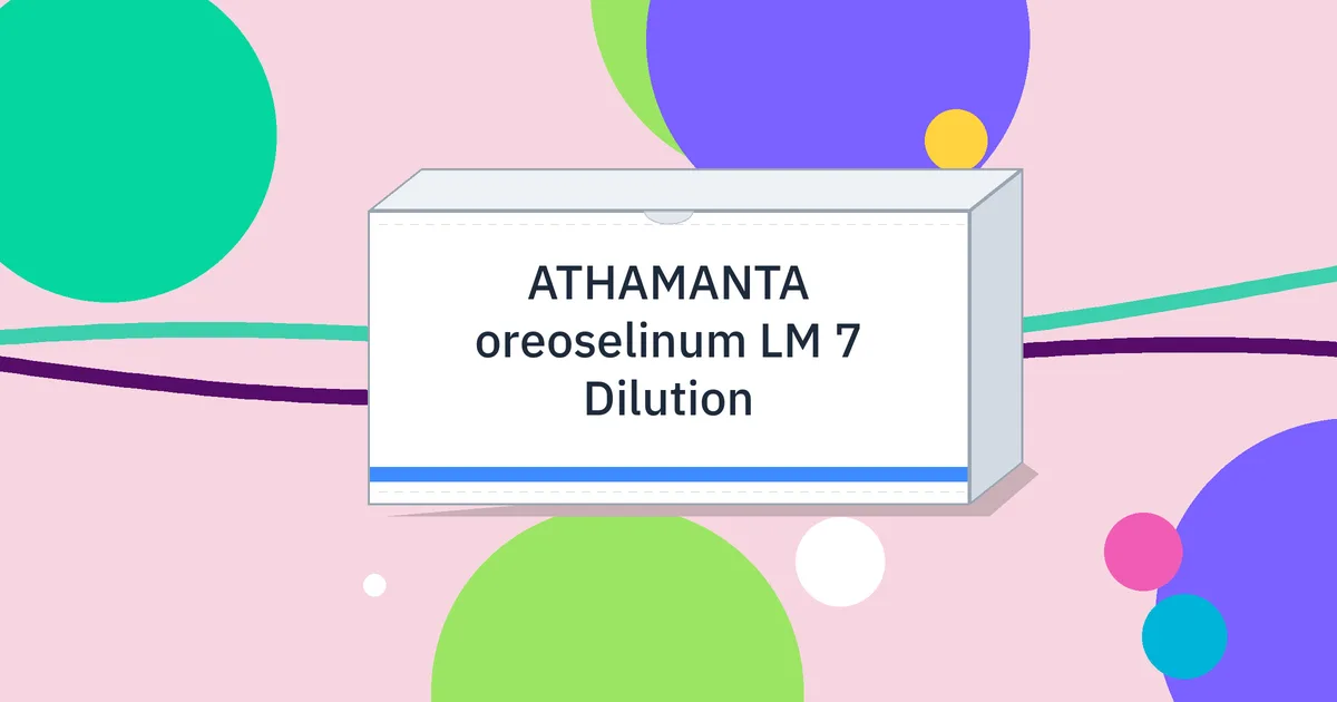 Symbolbild: Packung mit der Aufschrift ATHAMANTA oreoselinum LM 7 Dilution (PZN 13405721) – Verfügbarkeit und Bezug in Apotheken in Frankfurt am Main