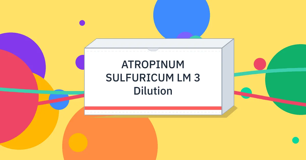 Symbolbild: Packung mit der Aufschrift ATROPINUM SULFURICUM LM 3 Dilution (PZN 13406583) – Verfügbarkeit und Bezug in Apotheken in Frankfurt am Main