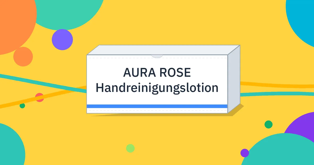 Symbolbild: Packung mit der Aufschrift AURA ROSE Handreinigungslotion (PZN 18874656) – Verfügbarkeit und Bezug in Apotheken in Frankfurt am Main