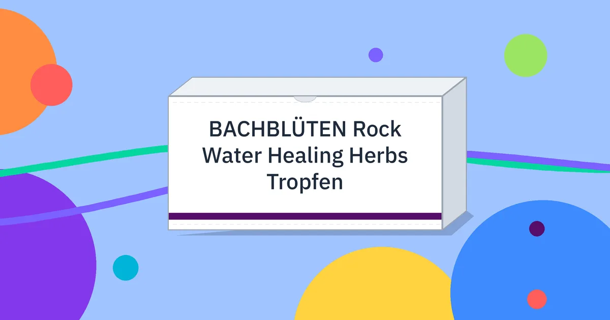 Symbolbild: Packung mit der Aufschrift BACHBLÜTEN Rock Water Healing Herbs Tropfen (PZN 07364018) – Verfügbarkeit und Bezug in Apotheken in Frankfurt am Main