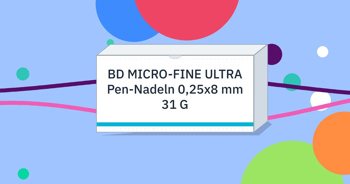 Symbolbild: Packung mit der Aufschrift BD MICRO-FINE ULTRA Pen-Nadeln 0,25x8 mm 31 G (PZN 17414042) – Verfügbarkeit und Bezug in Apotheken in Frankfurt am Main