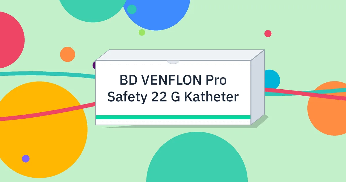 Symbolbild: Packung mit der Aufschrift BD VENFLON Pro Safety 22 G Katheter (PZN 11123935) – Verfügbarkeit und Bezug in Apotheken in Frankfurt am Main