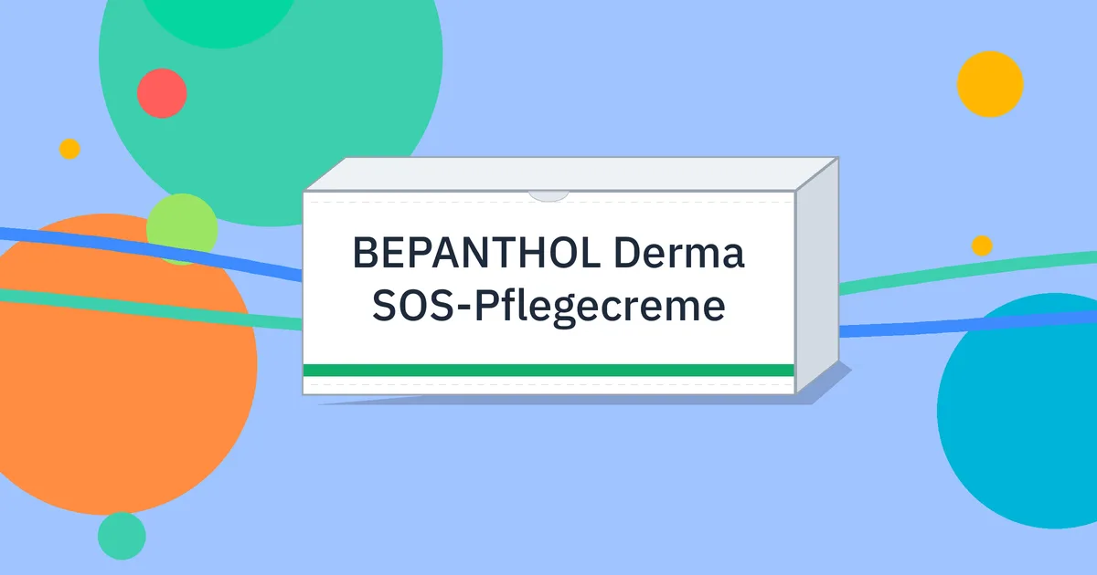 Symbolbild: Packung mit der Aufschrift BEPANTHOL Derma SOS-Pflegecreme (PZN 16529777) – Verfügbarkeit und Bezug in Apotheken in Frankfurt am Main