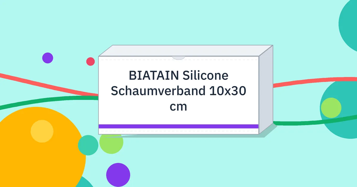 Symbolbild: Packung mit der Aufschrift BIATAIN Silicone Schaumverband 10x30 cm (PZN 18670008) – Verfügbarkeit und Bezug in Apotheken in Frankfurt am Main