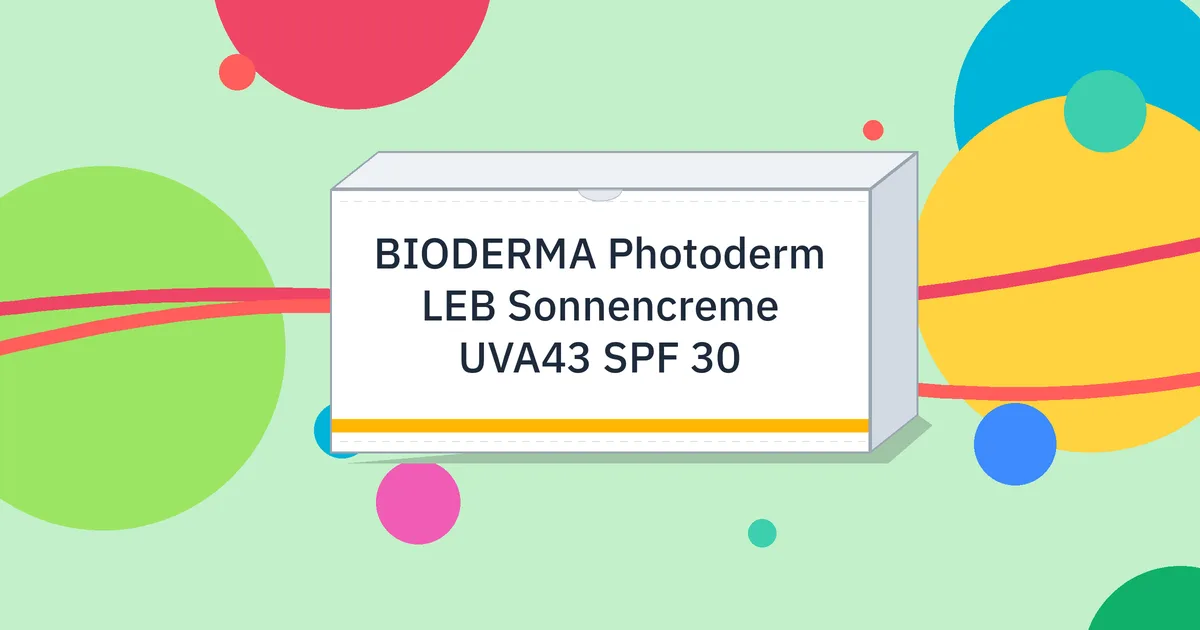 Symbolbild: Packung mit der Aufschrift BIODERMA Photoderm LEB Sonnencreme UVA43 SPF 30 (PZN 19101011) – Verfügbarkeit und Bezug in Apotheken in Frankfurt am Main