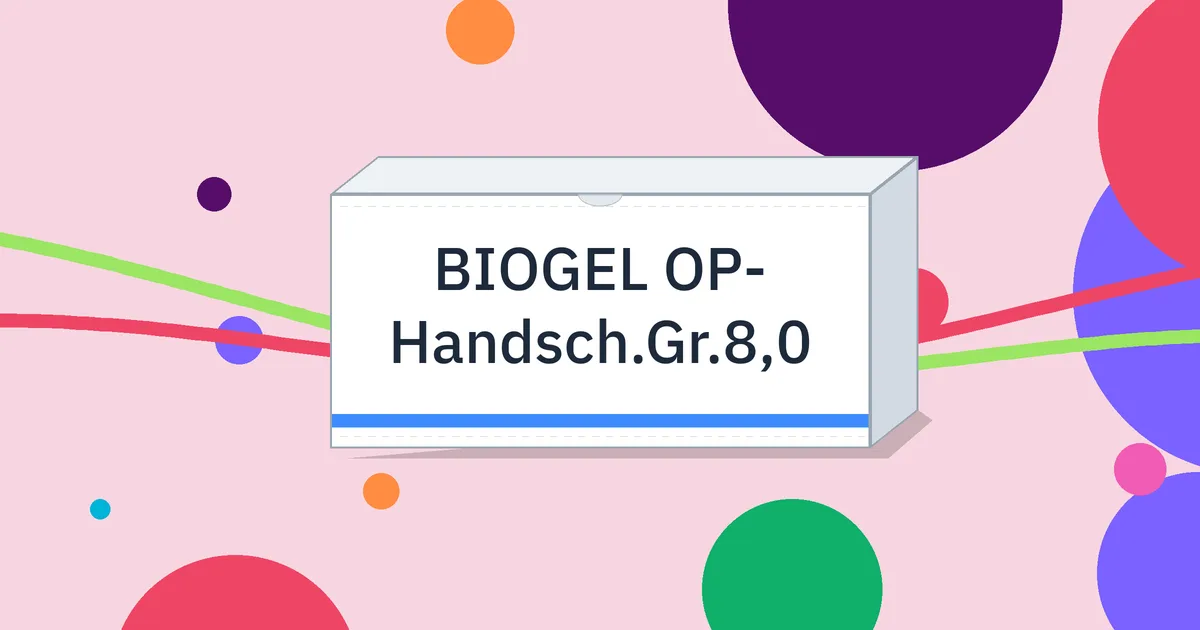 Symbolbild: Packung mit der Aufschrift BIOGEL OP-Handsch.Gr.8,0 (PZN 03987337) – Verfügbarkeit und Bezug in Apotheken in Frankfurt am Main
