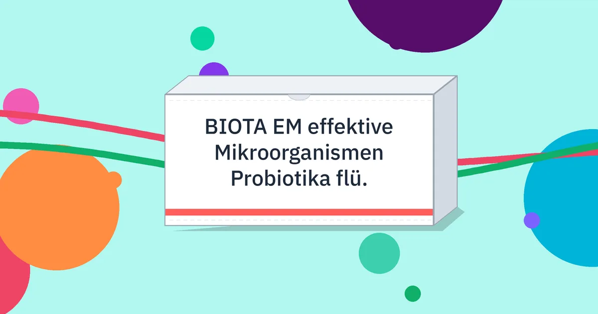 Symbolbild: Packung mit der Aufschrift BIOTA EM effektive Mikroorganismen Probiotika flü. (PZN 18724307) – Verfügbarkeit und Bezug in Apotheken in Frankfurt am Main