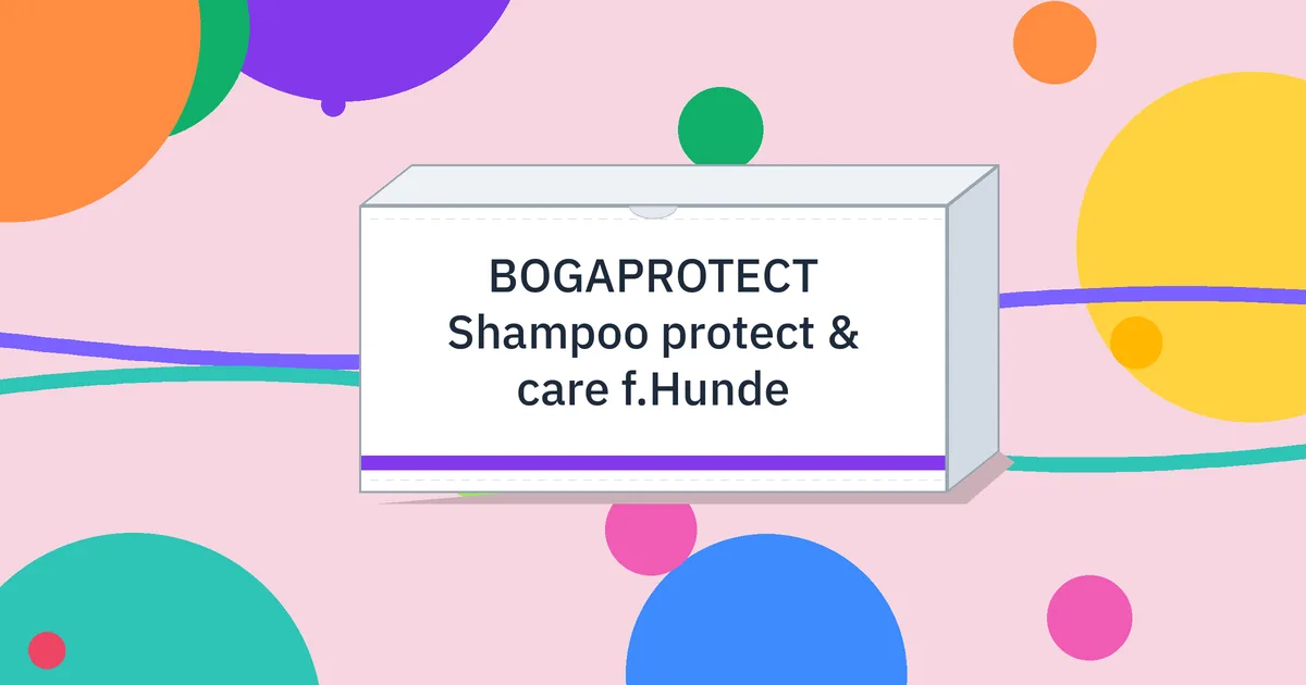 Symbolbild: Packung mit der Aufschrift BOGAPROTECT Shampoo protect & care f.Hunde (PZN 17152783) – Verfügbarkeit und Bezug in Apotheken in Frankfurt am Main