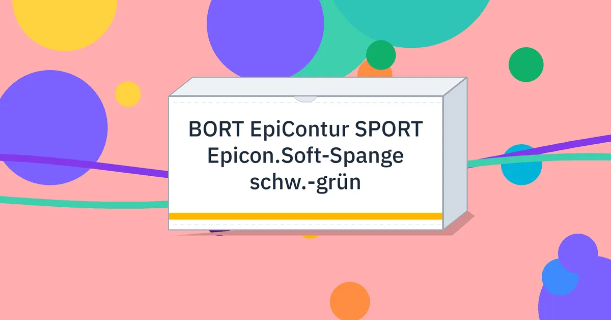 Symbolbild: Packung mit der Aufschrift BORT EpiContur SPORT Epicon.Soft-Spange schw.-grün (PZN 10995171) – Verfügbarkeit und Bezug in Apotheken in Frankfurt am Main