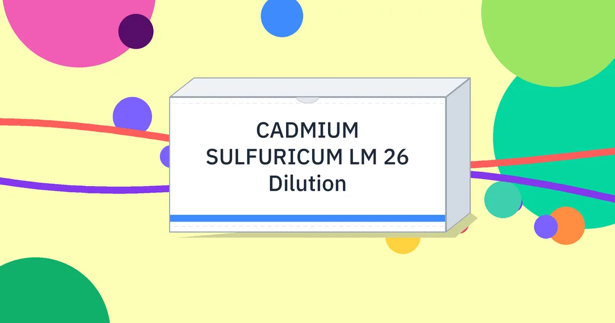 Symbolbild: Packung mit der Aufschrift CADMIUM SULFURICUM LM 26 Dilution (PZN 12798859) – Verfügbarkeit und Bezug in Apotheken in Frankfurt am Main