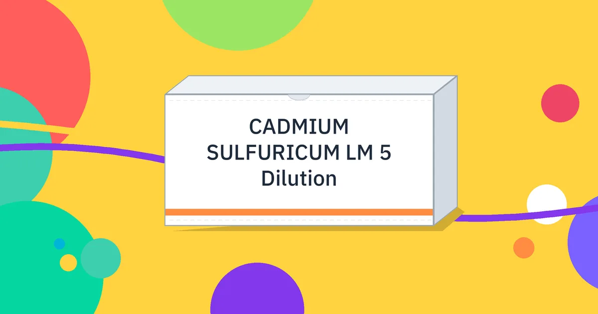 Symbolbild: Packung mit der Aufschrift CADMIUM SULFURICUM LM 5 Dilution (PZN 12798670) – Verfügbarkeit und Bezug in Apotheken in Frankfurt am Main