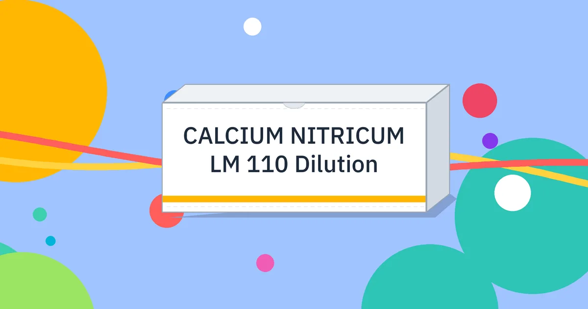 Symbolbild: Packung mit der Aufschrift CALCIUM NITRICUM LM 110 Dilution (PZN 13410076) – Verfügbarkeit und Bezug in Apotheken in Frankfurt am Main
