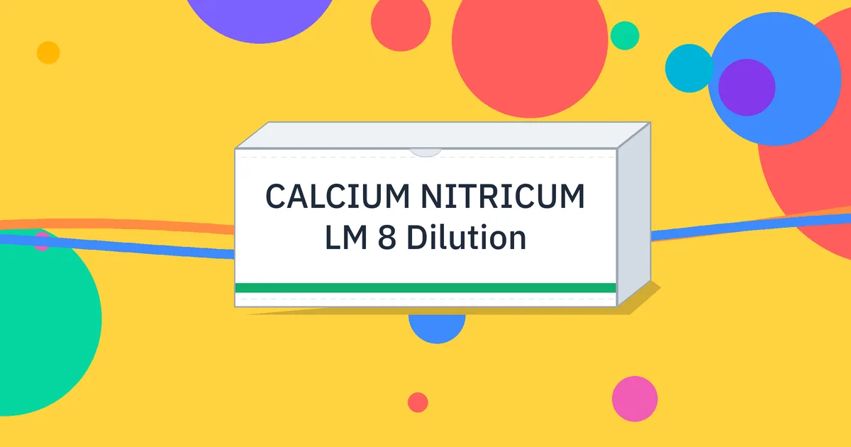 Symbolbild: Packung mit der Aufschrift CALCIUM NITRICUM LM 8 Dilution (PZN 13409699) – Verfügbarkeit und Bezug in Apotheken in Frankfurt am Main