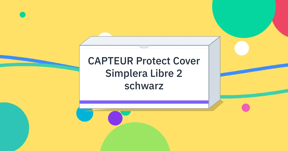 Symbolbild: Packung mit der Aufschrift CAPTEUR Protect Cover Simplera Libre 2 schwarz (PZN 20203691) – Verfügbarkeit und Bezug in Apotheken in Frankfurt am Main