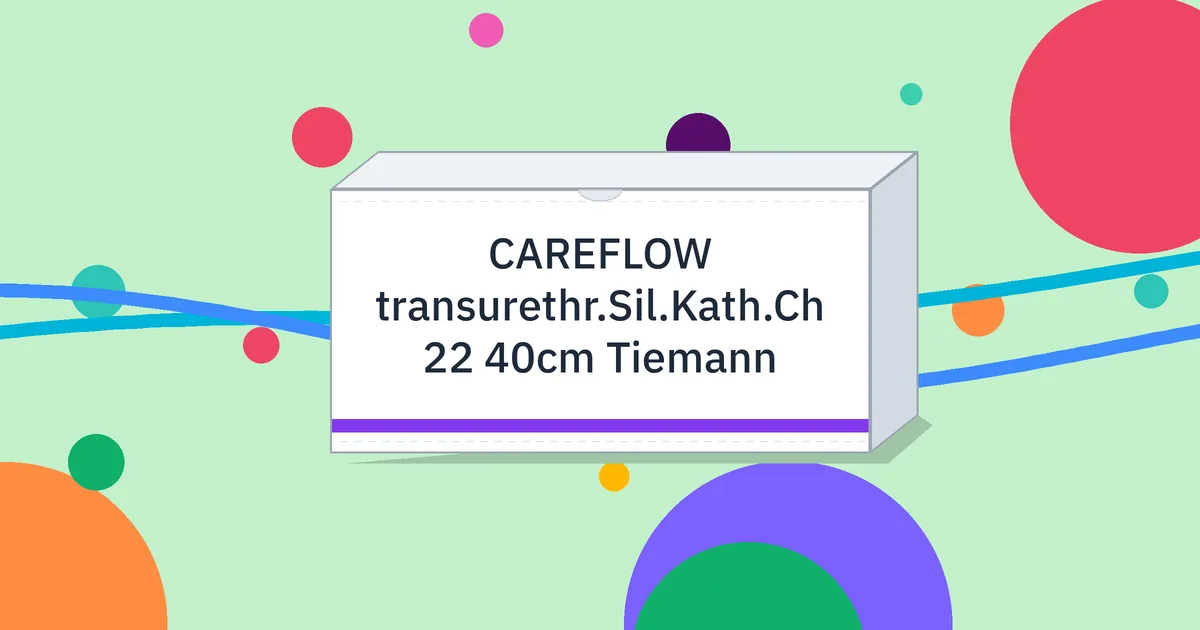 Symbolbild: Packung mit der Aufschrift CAREFLOW transurethr.Sil.Kath.Ch 22 40cm Tiemann (PZN 17933724) – Verfügbarkeit und Bezug in Apotheken in Frankfurt am Main