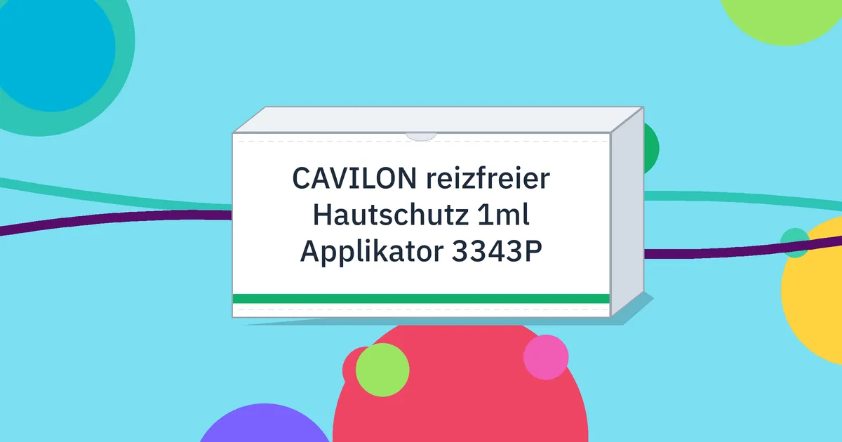 Symbolbild: Packung mit der Aufschrift CAVILON reizfreier Hautschutz 1ml Applikator 3343P (PZN 20025344) – Verfügbarkeit und Bezug in Apotheken in Frankfurt am Main