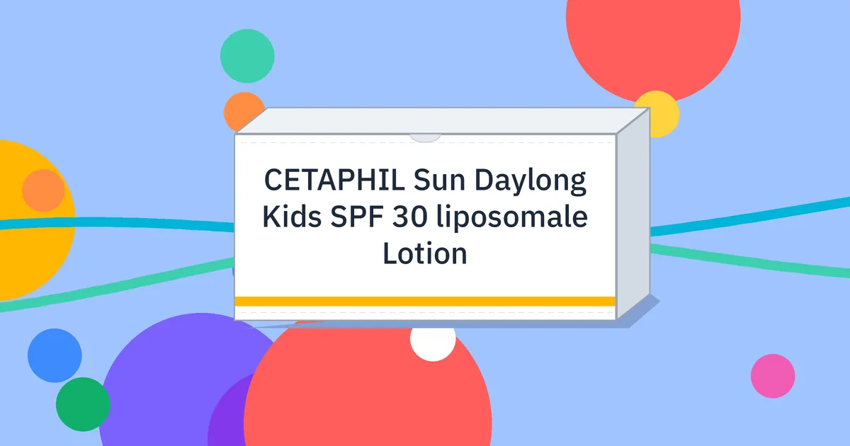 Symbolbild: Packung mit der Aufschrift CETAPHIL Sun Daylong Kids SPF 30 liposomale Lotion (PZN 15250317) – Verfügbarkeit und Bezug in Apotheken in Frankfurt am Main