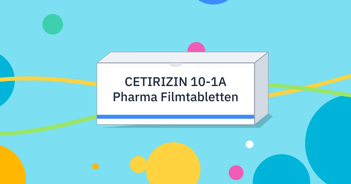 Symbolbild: Packung mit der Aufschrift CETIRIZIN 10-1A Pharma Filmtabletten (PZN 03823707) – Verfügbarkeit und Bezug in Apotheken in Frankfurt am Main
