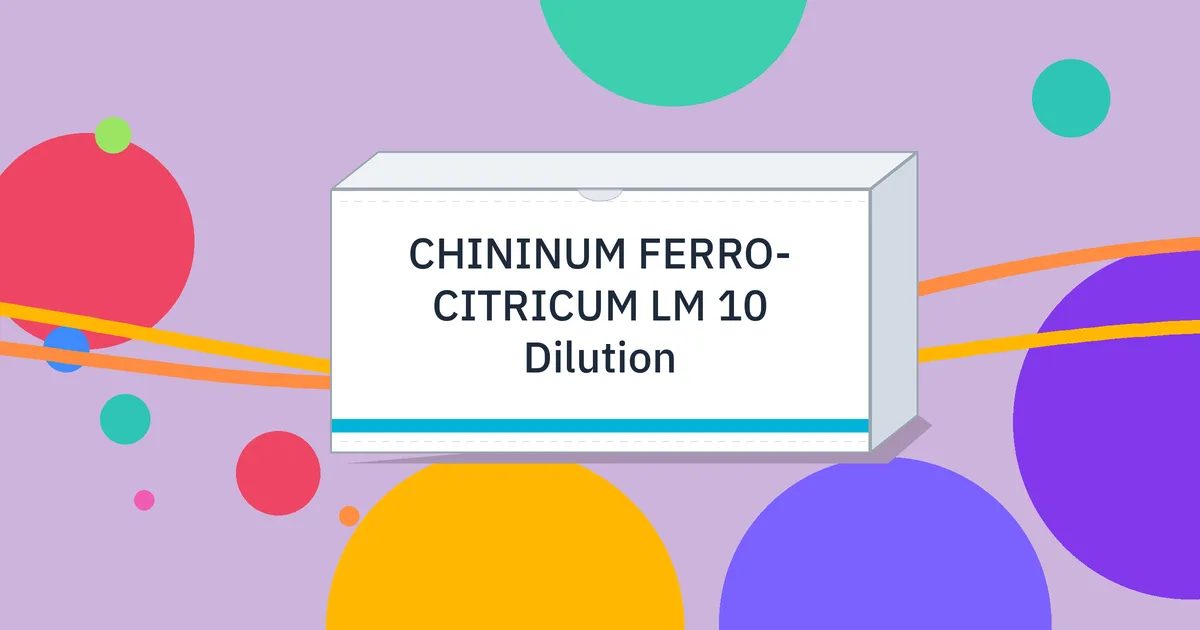 Symbolbild: Packung mit der Aufschrift CHININUM FERRO-CITRICUM LM 10 Dilution (PZN 13442202) – Verfügbarkeit und Bezug in Apotheken in Frankfurt am Main