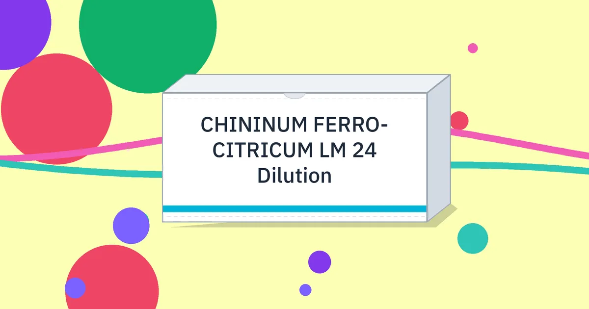 Symbolbild: Packung mit der Aufschrift CHININUM FERRO-CITRICUM LM 24 Dilution (PZN 13442389) – Verfügbarkeit und Bezug in Apotheken in Frankfurt am Main