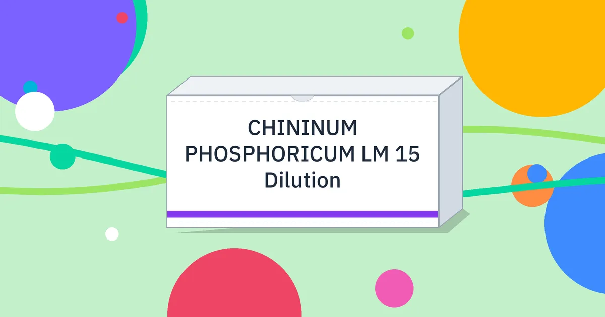 Symbolbild: Packung mit der Aufschrift CHININUM PHOSPHORICUM LM 15 Dilution (PZN 15867130) – Verfügbarkeit und Bezug in Apotheken in Frankfurt am Main