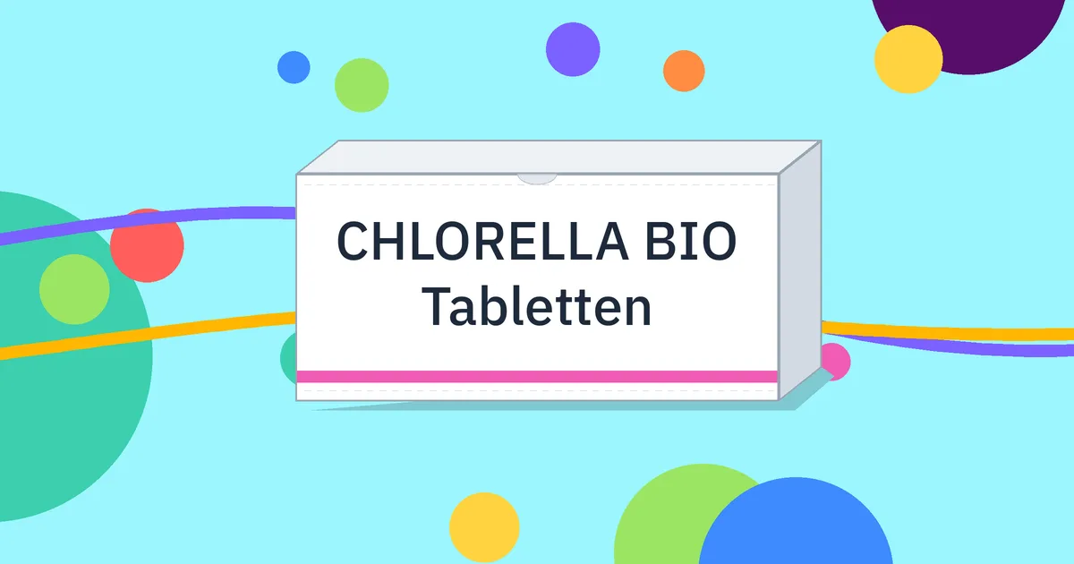 Symbolbild: Packung mit der Aufschrift CHLORELLA BIO Tabletten (PZN 03332754) – Verfügbarkeit und Bezug in Apotheken in Frankfurt am Main