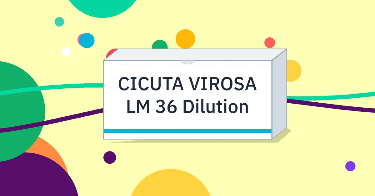 Symbolbild: Packung mit der Aufschrift CICUTA VIROSA LM 36 Dilution (PZN 12818906) – Verfügbarkeit und Bezug in Apotheken in Frankfurt am Main