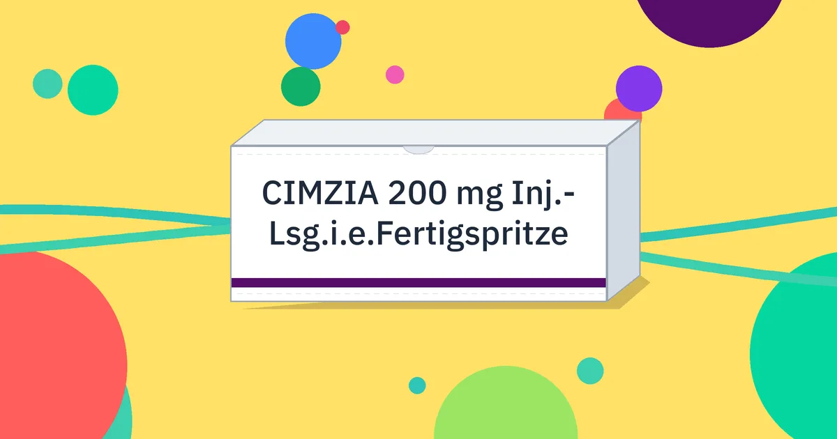 Symbolbild: Packung mit der Aufschrift CIMZIA 200 mg Inj.-Lsg.i.e.Fertigspritze (PZN 14445935) – Verfügbarkeit und Bezug in Apotheken in Frankfurt am Main