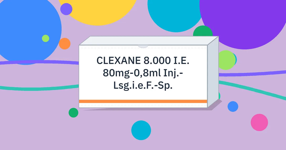 Symbolbild: Packung mit der Aufschrift CLEXANE 8.000 I.E. 80mg-0,8ml Inj.-Lsg.i.e.F.-Sp. (PZN 06466840) – Verfügbarkeit und Bezug in Apotheken in Frankfurt am Main