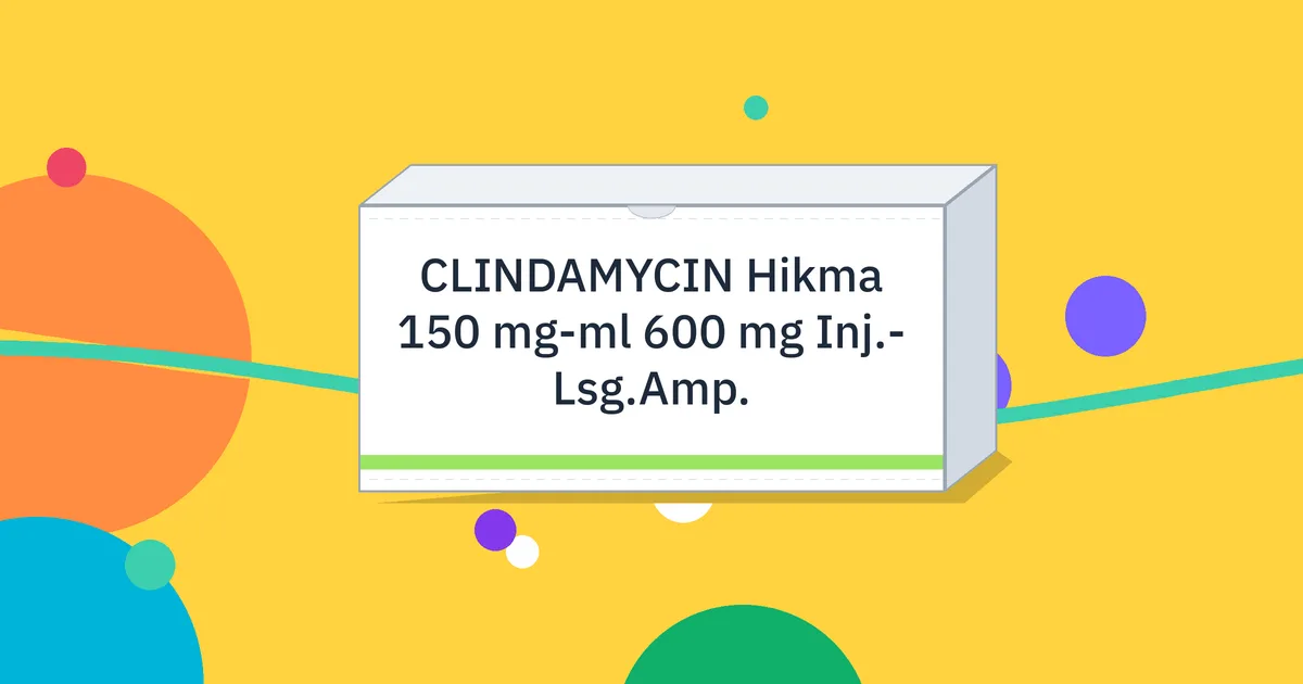 Symbolbild: Packung mit der Aufschrift CLINDAMYCIN Hikma 150 mg-ml 600 mg Inj.-Lsg.Amp. (PZN 04468504) – Verfügbarkeit und Bezug in Apotheken in Frankfurt am Main