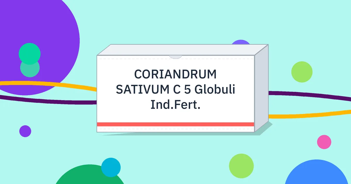 Symbolbild: Packung mit der Aufschrift CORIANDRUM SATIVUM C 5 Globuli Ind.Fert. (PZN 17729863) – Verfügbarkeit und Bezug in Apotheken in Frankfurt am Main