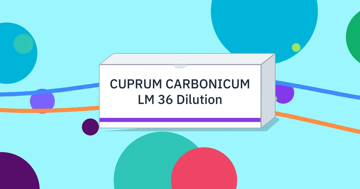 Symbolbild: Packung mit der Aufschrift CUPRUM CARBONICUM LM 36 Dilution (PZN 17853534) – Verfügbarkeit und Bezug in Apotheken in Frankfurt am Main