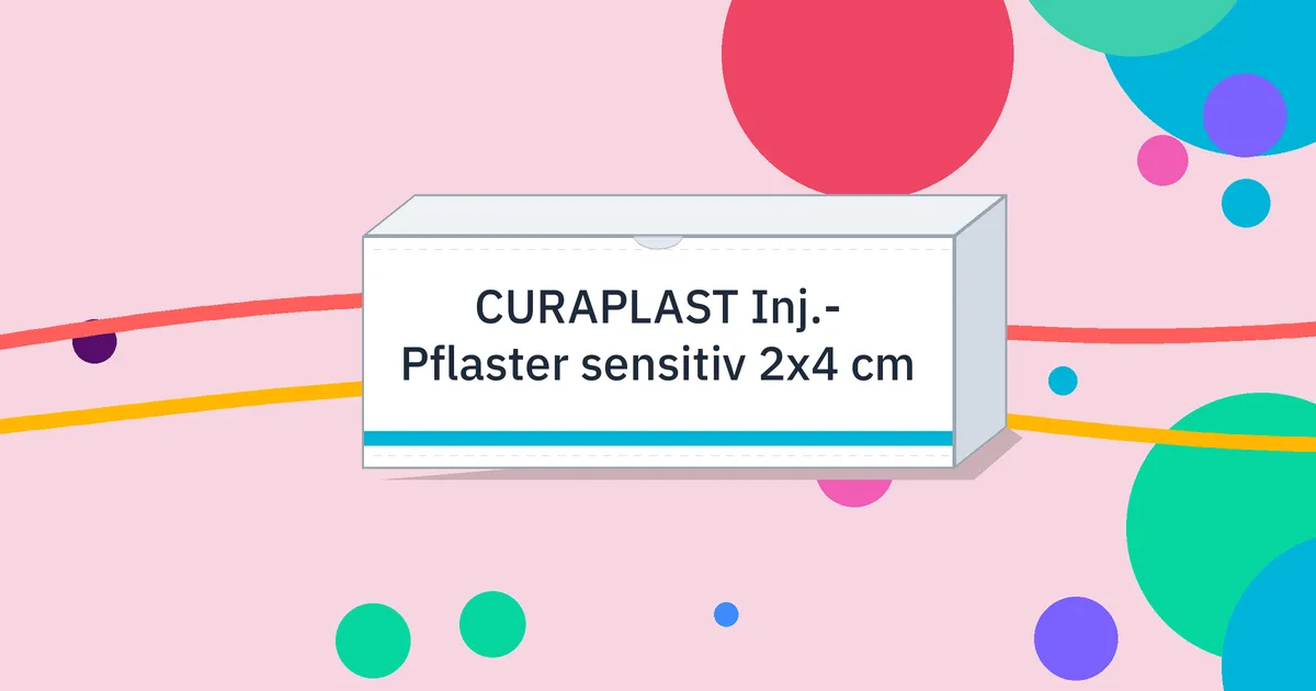 Symbolbild: Packung mit der Aufschrift CURAPLAST Inj.-Pflaster sensitiv 2x4 cm (PZN 18373440) – Verfügbarkeit und Bezug in Apotheken in Frankfurt am Main