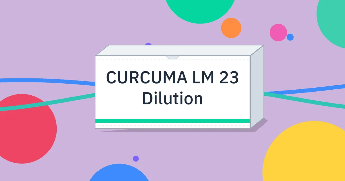 Symbolbild: Packung mit der Aufschrift CURCUMA LM 23 Dilution (PZN 12840107) – Verfügbarkeit und Bezug in Apotheken in Frankfurt am Main