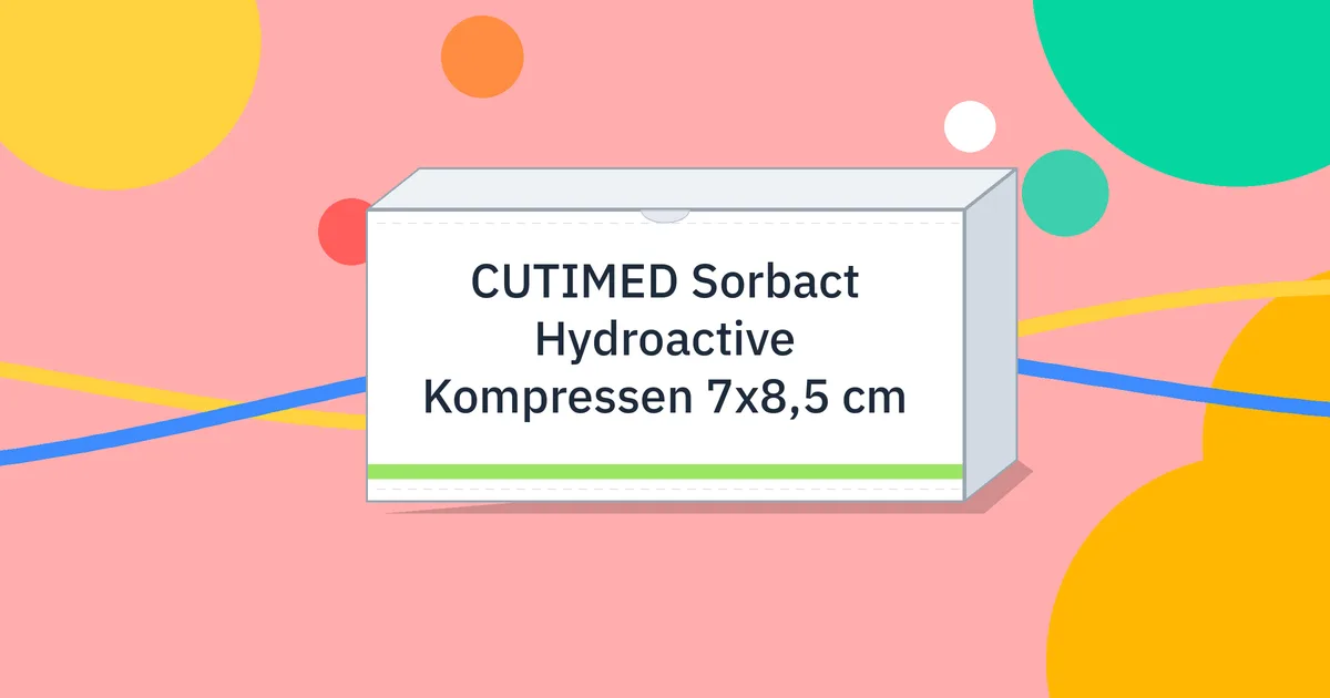 Symbolbild: Packung mit der Aufschrift CUTIMED Sorbact Hydroactive Kompressen 7x8,5 cm (PZN 16027099) – Verfügbarkeit und Bezug in Apotheken in Frankfurt am Main