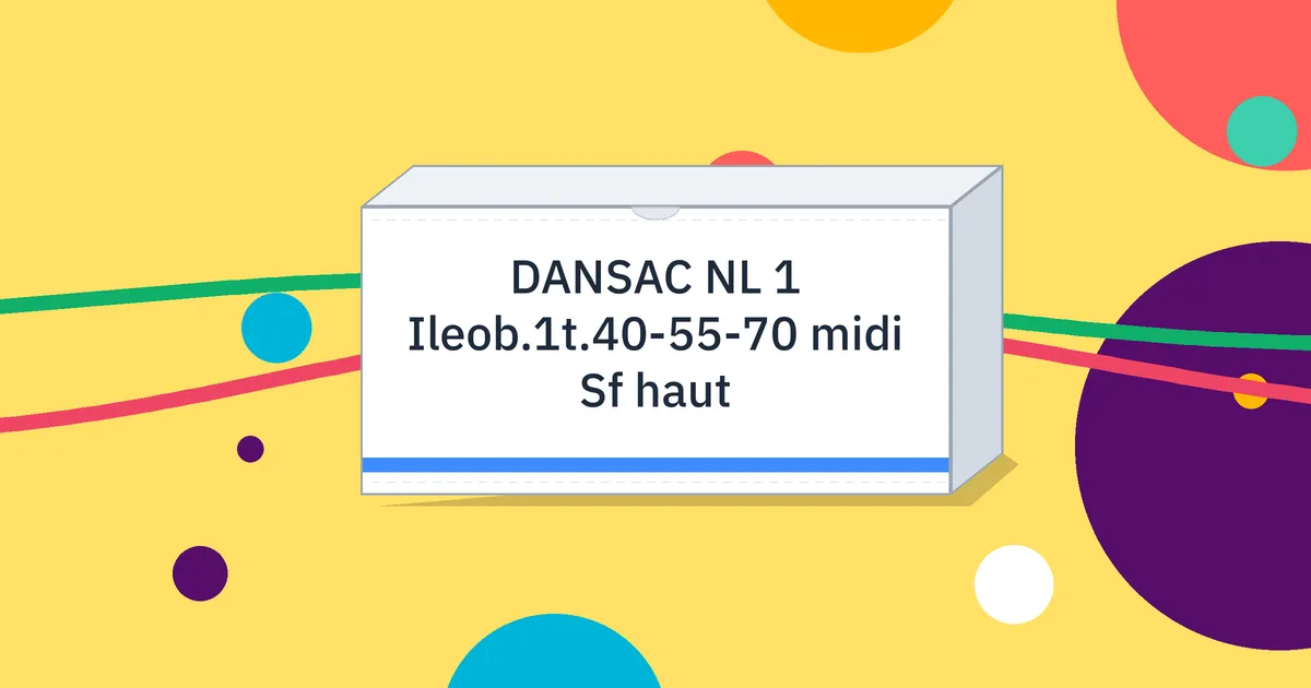 Symbolbild: Packung mit der Aufschrift DANSAC NL 1 Ileob.1t.40-55-70 midi Sf haut (PZN 10945730) – Verfügbarkeit und Bezug in Apotheken in Frankfurt am Main