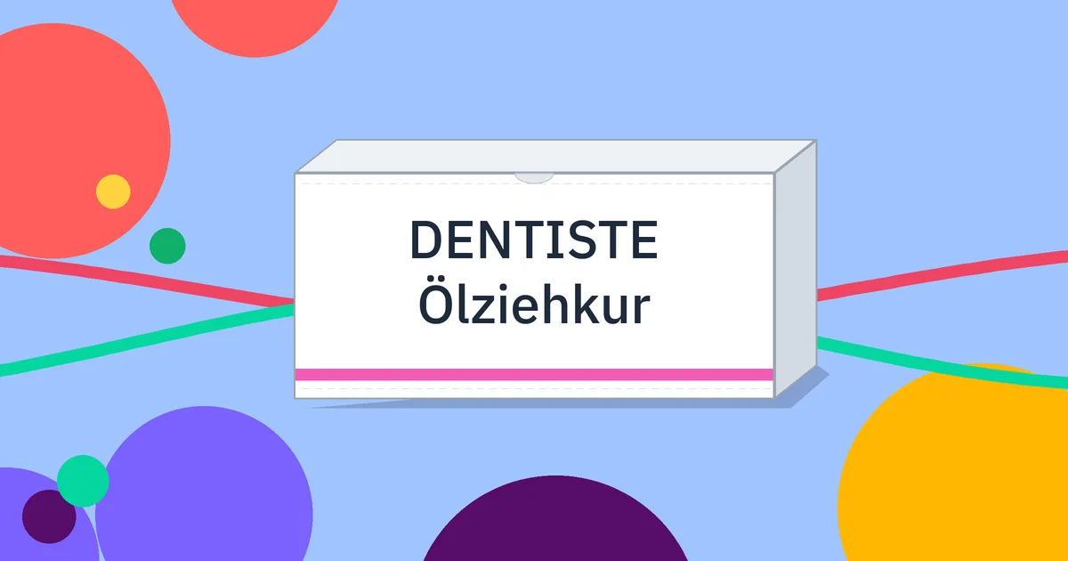 Symbolbild: Packung mit der Aufschrift DENTISTE Ölziehkur (PZN 16667901) – Verfügbarkeit und Bezug in Apotheken in Frankfurt am Main