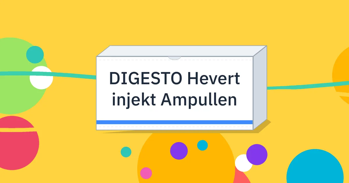 Symbolbild: Packung mit der Aufschrift DIGESTO Hevert injekt Ampullen (PZN 14360966) – Verfügbarkeit und Bezug in Apotheken in Frankfurt am Main