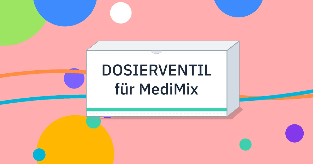 Symbolbild: Packung mit der Aufschrift DOSIERVENTIL für MediMix (PZN 13724314) – Verfügbarkeit und Bezug in Apotheken in Frankfurt am Main