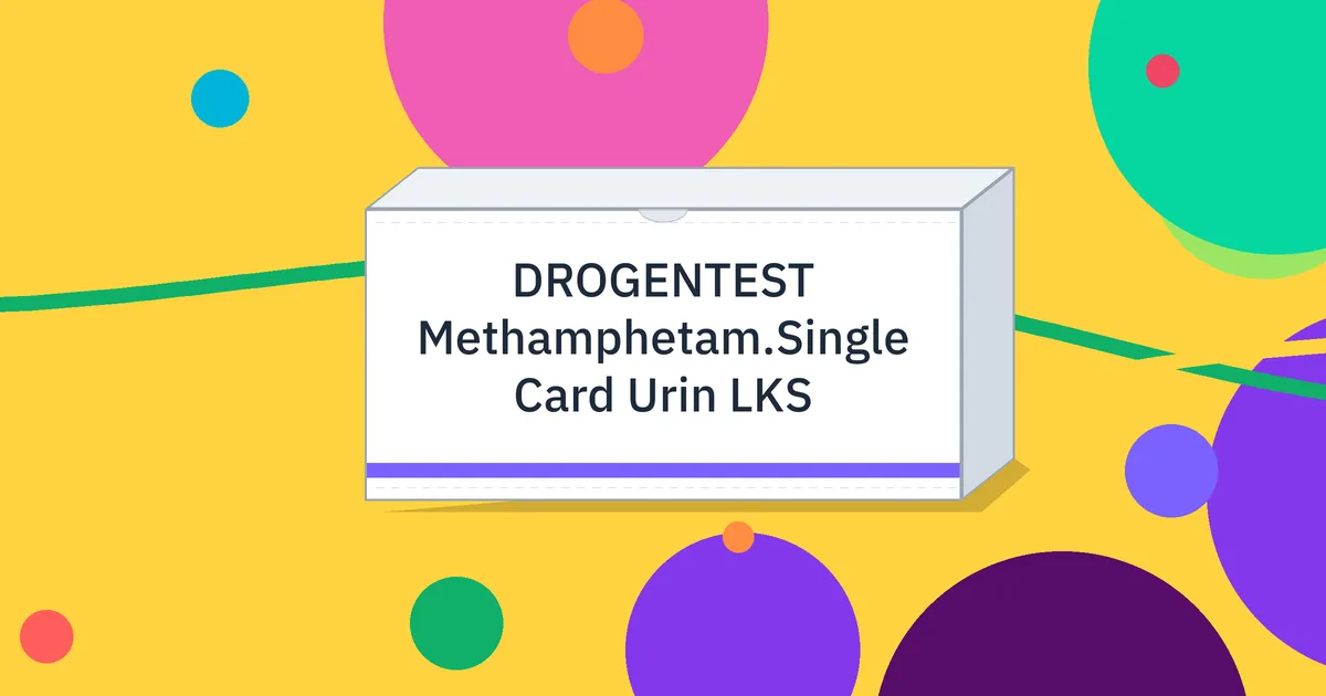 Symbolbild: Packung mit der Aufschrift DROGENTEST Methamphetam.Single Card Urin LKS (PZN 04129179) – Verfügbarkeit und Bezug in Apotheken in Frankfurt am Main