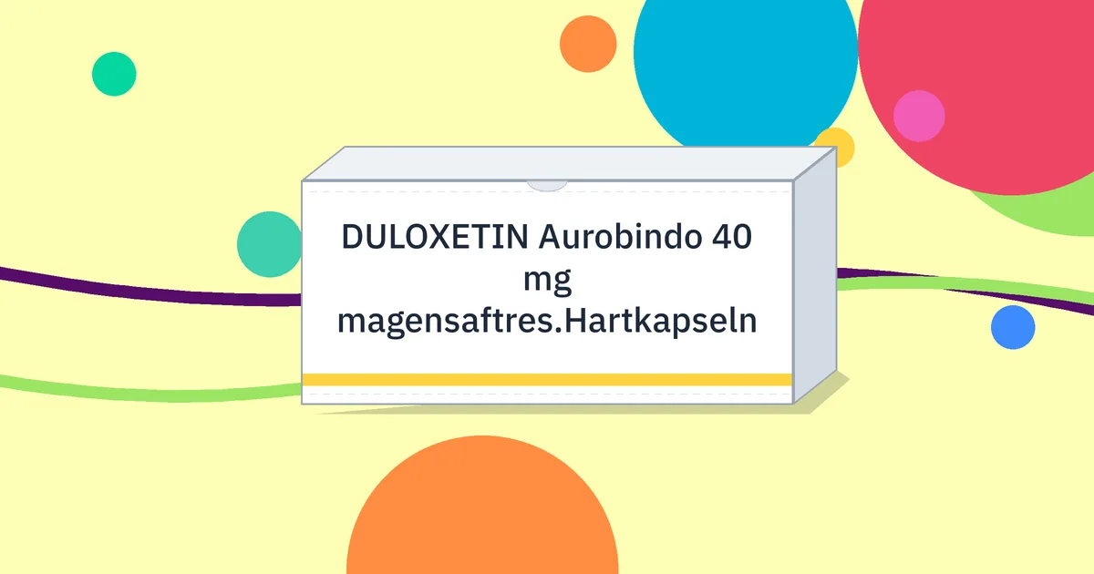 Symbolbild: Packung mit der Aufschrift DULOXETIN Aurobindo 40 mg magensaftres.Hartkapseln (PZN 11373402) – Verfügbarkeit und Bezug in Apotheken in Frankfurt am Main