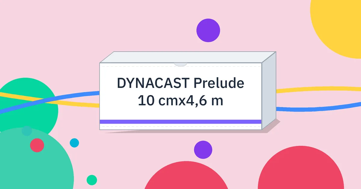Symbolbild: Packung mit der Aufschrift DYNACAST Prelude 10 cmx4,6 m (PZN 07465819) – Verfügbarkeit und Bezug in Apotheken in Frankfurt am Main